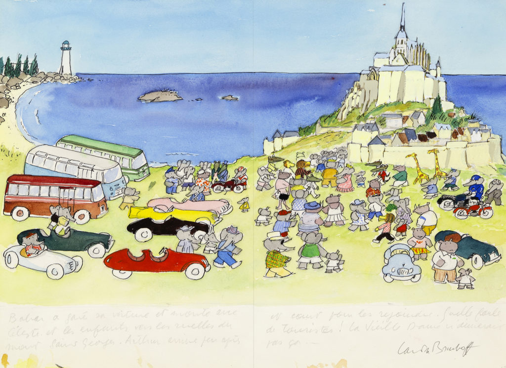 Study for "Babar parks the car and walks toward the castle ramparts ...